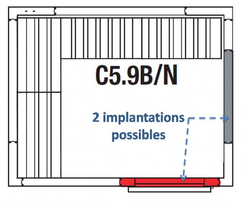 Chambre froide (C5.9B/N)- Chambre froide -18° -22°C, chambre froide ...