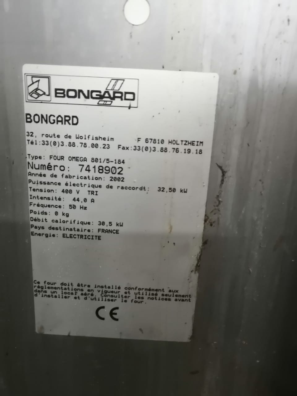 Four omega 5 bouches Electrique - BONGARD - Restauration ...