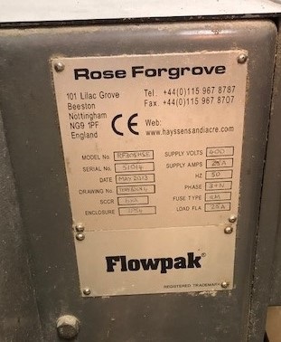 Machine d'emballage Flowpak Rose forgrove - Hayssen Sandiacre ...