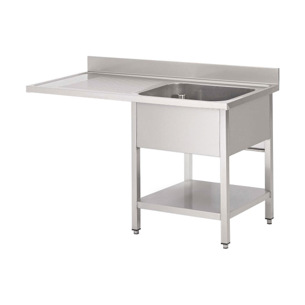 Plonge Inox Largeur 1200 mm - 1 Bac à Droite | Restoconcept.com