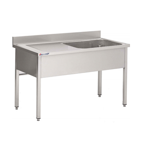 Largeur 1400 - 1 bac à droite (LBGG0031)- Plonge inox 1 bac ou plonge inox 2 bacs profondeur ...