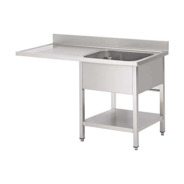 Largeur 1400 - 1 bac à droite(LBLG0014)- Ce modèle de plonge passage lave vaisselle est ...