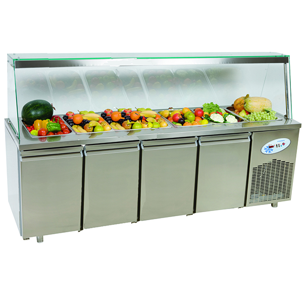 Saladette 4 portes GN1/1 vitrée - MONDICO - Restauration ...