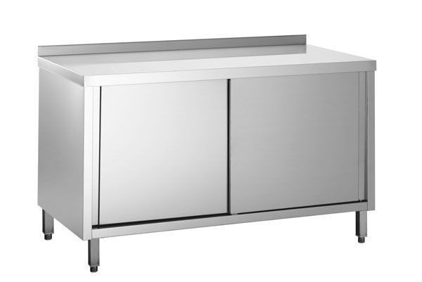 Table Armoire inox avec Dosseret 2000x600 mm (TBAG0021)- Table armoire ...