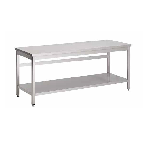 table inox centrale 1400*600 mm (TBGG0011)- Materiel de restauration professionnel, table inox ...